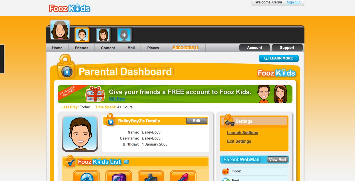 Fooz Kids...Interactive Technology For Kids Controlled By Parents ...