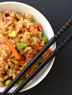 Easy Fried Rice With Orange Chicken - Rockin Mama™
