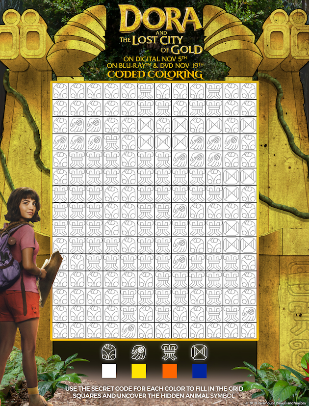 Dora and the Lost City of Gold Printables and Activity Sheets - Rockin ...