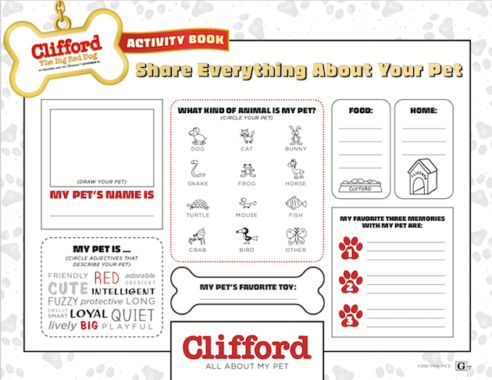 Clifford the Big Red Dog Printables and Activity Sheets - Rockin Mama™